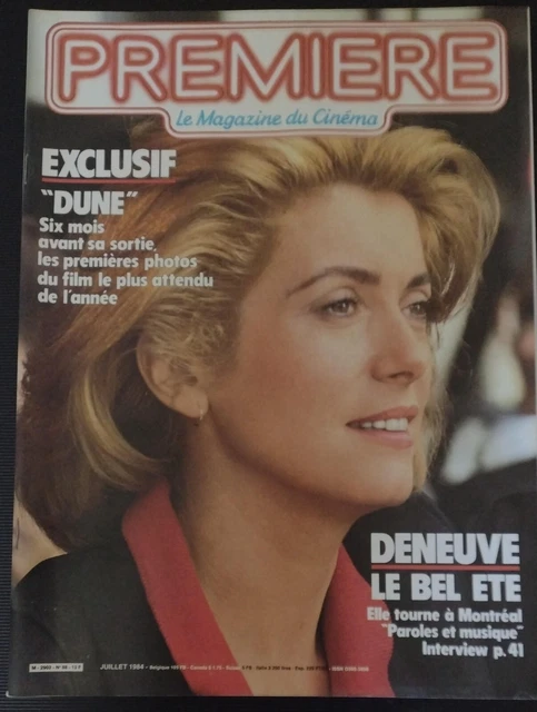 REVUE CINEMA PREMIERE 07.1984 DENEUVE DUNE de LAURENTIS Victoria ABRIL BOGARDE EUR 9,00 ...